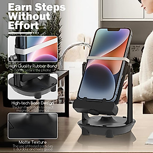 Orzero Steps Counter Compatible for Po-ke-mon Go Walker Phone Swing Accessories Cellphone Pedometer (USB Cable) (Easy Installation) (Mute Version) Egg hatcher Rocker Quick Steps Earning Device - Black