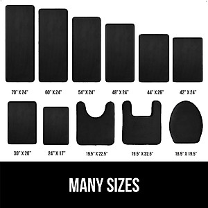 Gorilla Grip Thick Memory Foam Bath Rugs, Soft Absorbent Velvet Bathroom Mats, Durable Dots on Underside, Machine Washable Bathmat, Carpet Rug Room Decor for Shower Floor, 24x17 Mat, Black