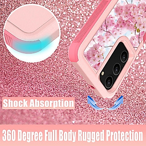 Case for Samsung Galaxy S23 Cherry Blossom Samsung S23 Phone Case and Cover for Galaxy Android S23 5G Cases Flower Sakura S23 Slim Case 6.1'' Heavy Duty Shockproof PC+Soft Silicone Covers