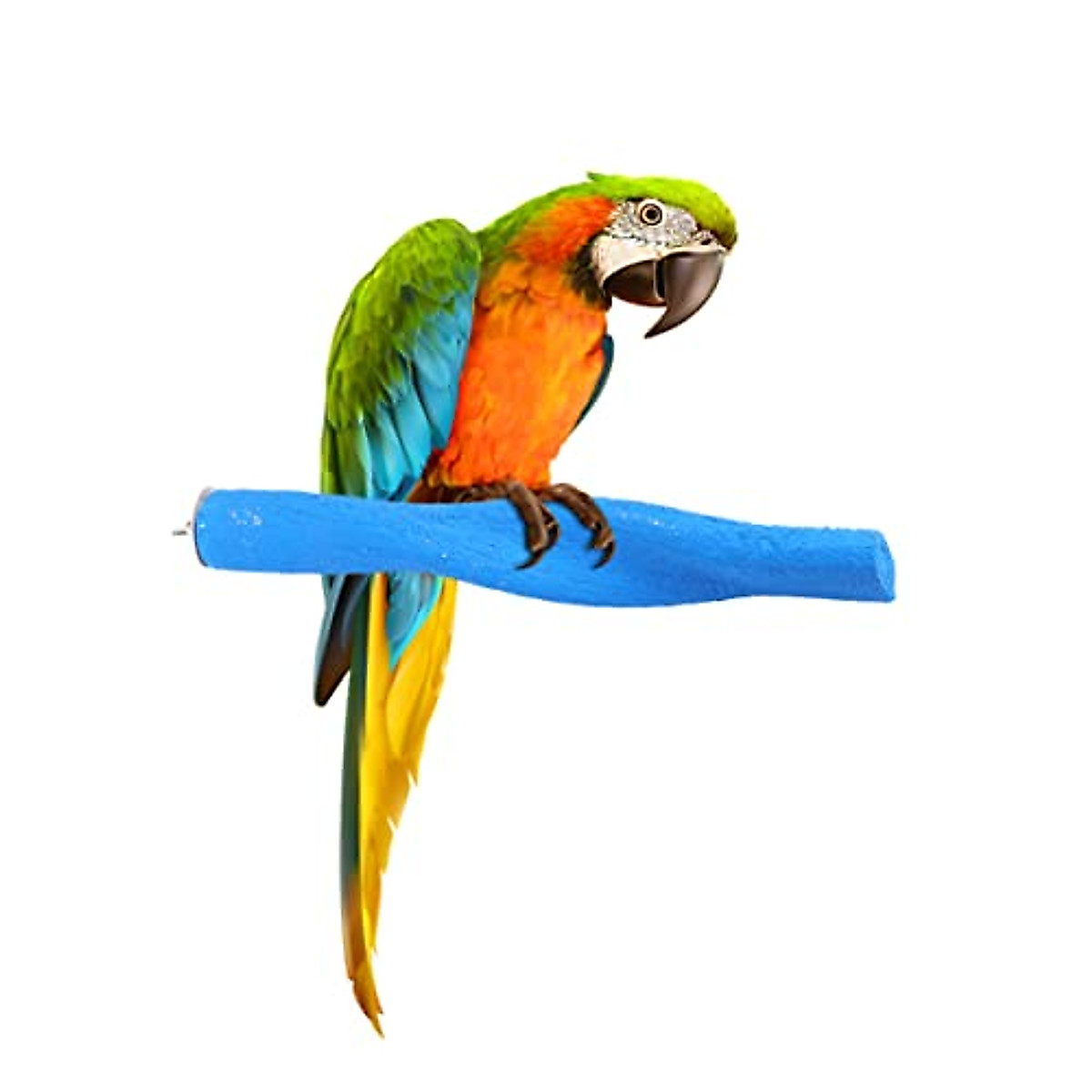 POPETPOP Wood Bird Cage Perch, Parrot Stand Toy Molar Wood Stick Platform Wood Paw Grinding Stick for Macaw African Greys Budgies Cockatoo Parakeet Cockatiel Conure Lovebirds