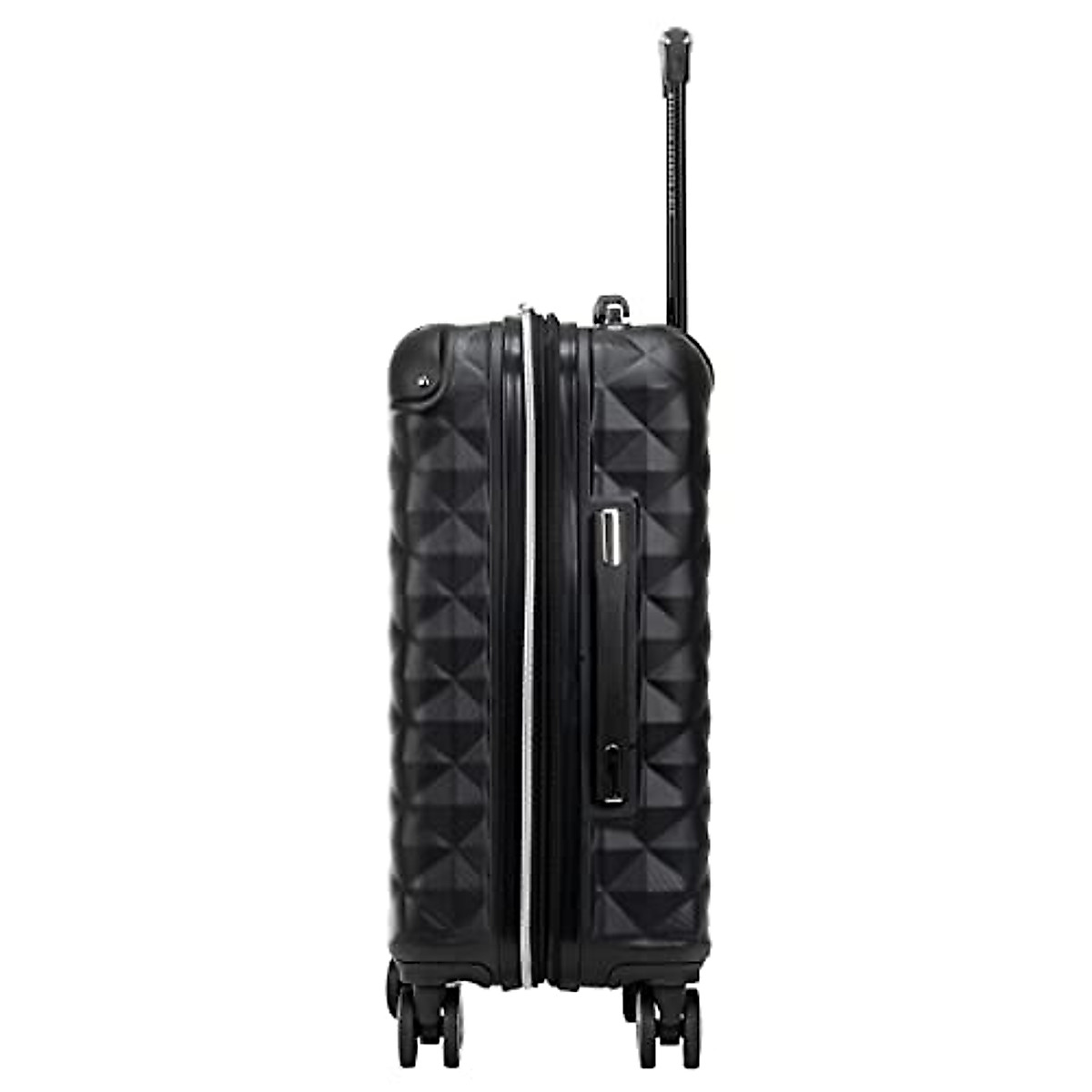 Kenneth Cole Reaction Diamond Tower Collection Lightweight Hardside Expandable 8-Wheel Spinner Travel Luggage, Black, 2-Piece Set (20" & 28")