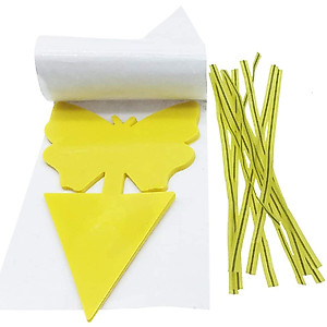 Faicuk 20 Pack Yellow Sticky Traps and 20 Pack Houseplant Sticky Traps