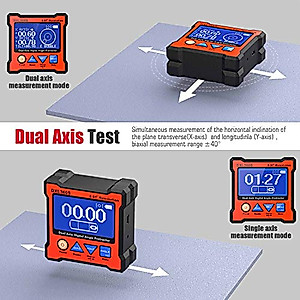 Digital Protractor DXL360S GYRO + Gravity 2 in 1 Digital LCD Protractor Inclinometer Dual Axis Level Box 0.01°Resolution