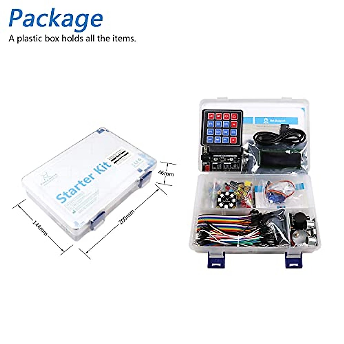 Freenove Ultimate Starter Kit for BBC Micro:bit (Not Included, Work with V1 & V2), 316-Page Detailed Tutorial, 224 Items, 44 Projects, Blocks and Python Code