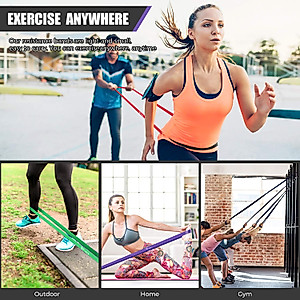 VEICK Resistance Bands for Working Out, Exercise Bands, Workout Bands, Pull Up Assistance Bands, Long Heavy Stretch Bands Set for Men and Women, Power Weight Gym at Home Fitness Equipment