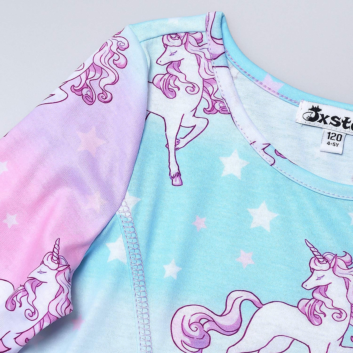 American Doll & Girl Matching Dresses Star Unicorn Outfits, Size 8 9