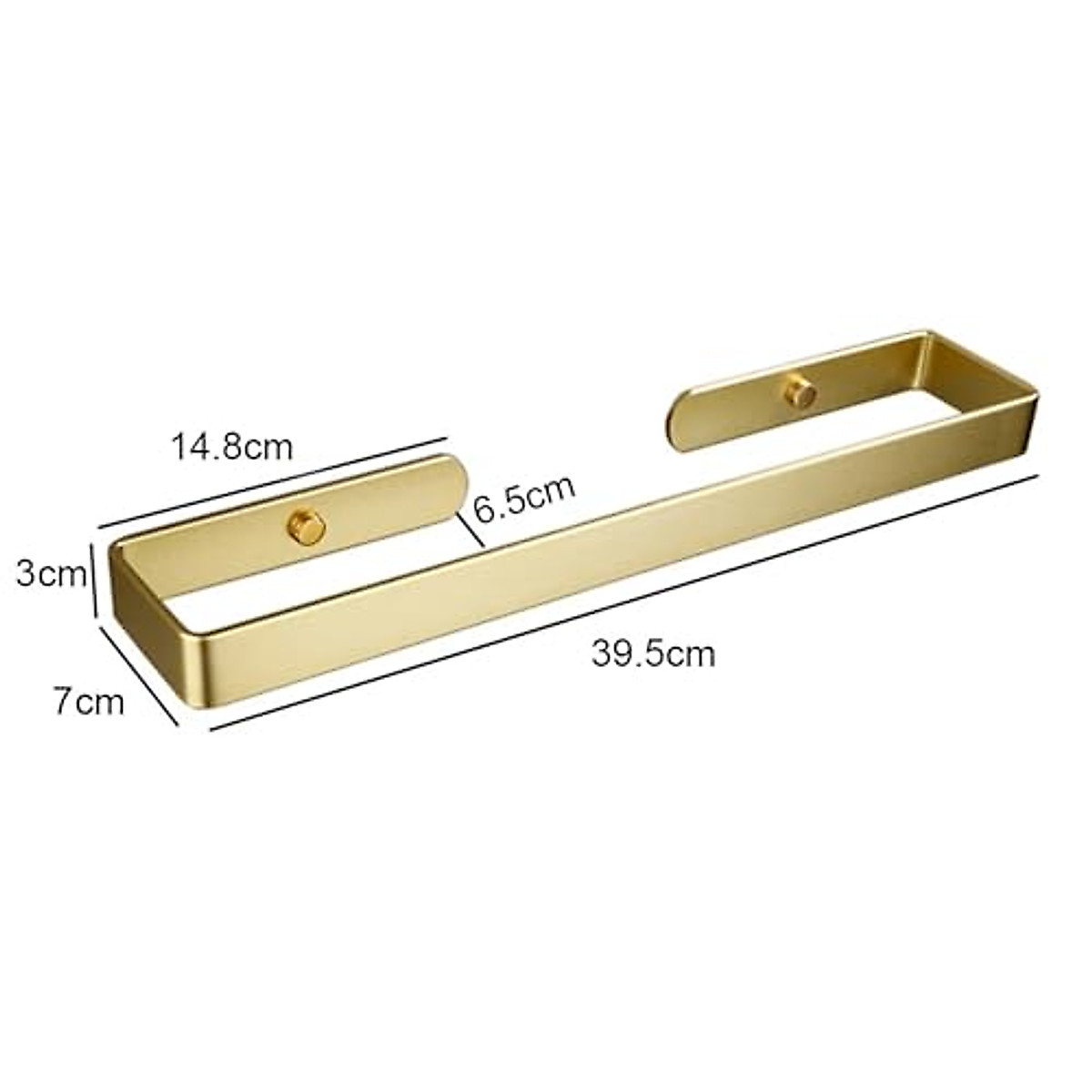Towel Holder Bathroom Rack Bar Golden Kitchen Roll Paper Hand Towel Hanger Self Towel Hanger Self Storage Shelf Punching (Color : Golden.A)