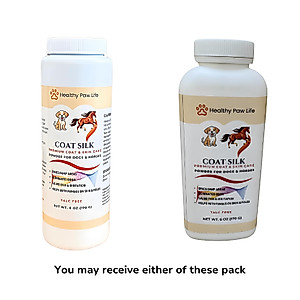 Coat Silk - Canine and Equine Dry Powder | Alleviate Odors and Itchiness | Relieves Rain Rot and Sweet Itch | Holistic Remedy and Soothing Formula | for Dogs and Horses