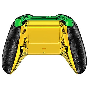 HEXGAMING BLADE Wireless Controller for Xbox Series X & S, for Xbox One, and for Windows 7/8/10-2 Remappable Back Buttons - Triggers Stop - Interchangeable Thumbsticks - Weeds Gold Labeled