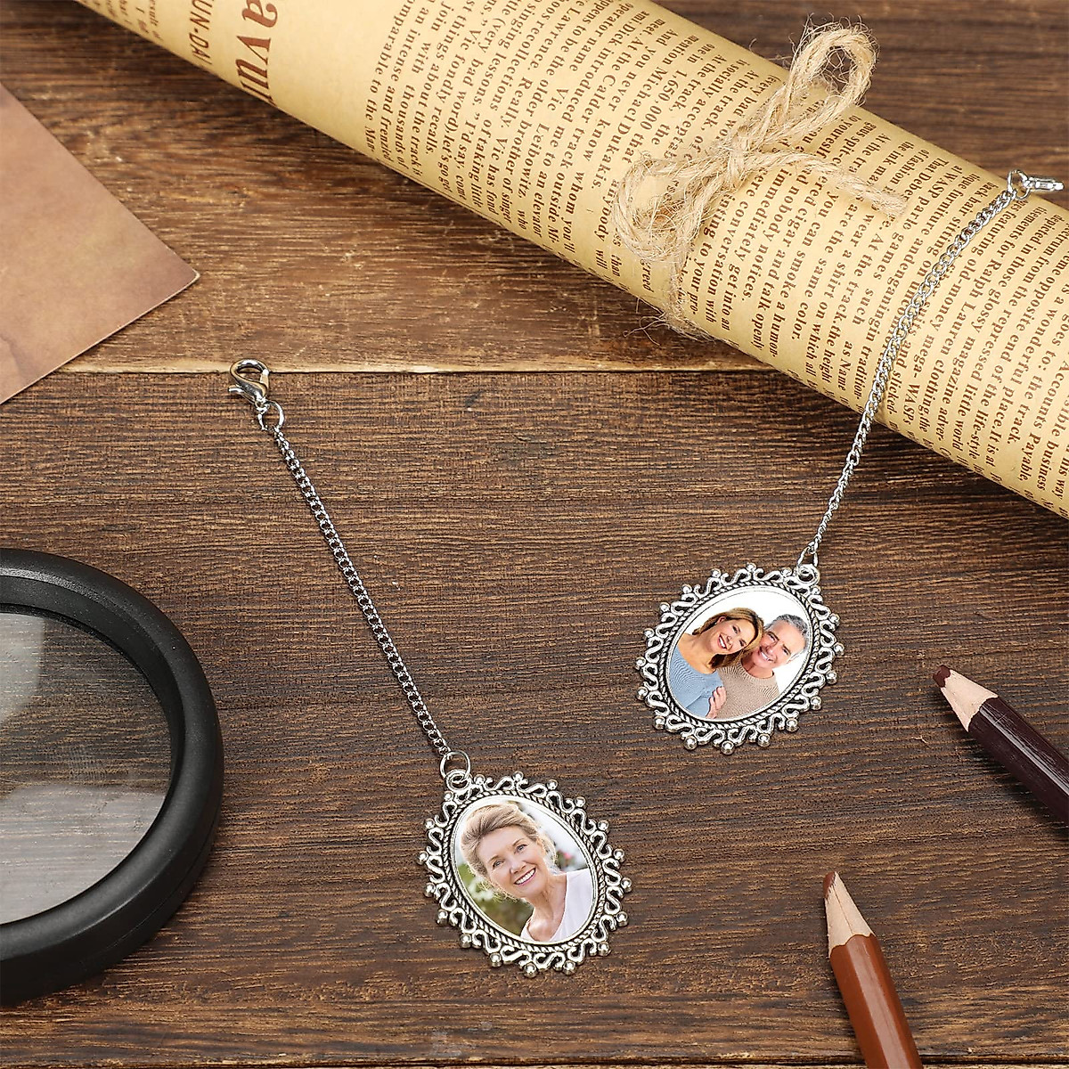 Sureio Graduation Cap Photo Charm Oval Graduation Cap Decorations Sublimation Tassels Graduation Photo Charm for Cap and Gown Ceremony Picture Decorations(4 Pieces)