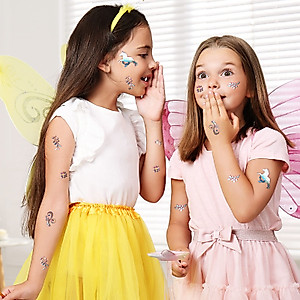 Kathfly 12 Packs Temporary Pens Washable Markers for Skin Shimmery Gel Pens for Girls Kids Party Stuffers, 6 Colors