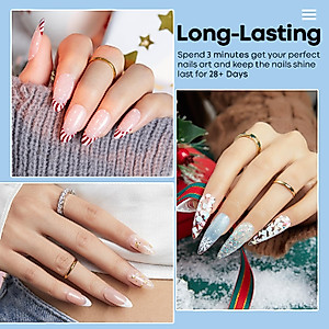 Modelones Dip Powder Clear Color, Nail Dipping Powder French Nail Art, 28+ Long-Lasting Build Powder Pro System Salon DIY at Home No Needed Lamp Cured