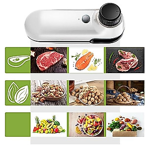 Bag Sealer - 2 in 1 Bag Sealer Heat Seal with Cutter, Chip Bag Sealer Mini, Rechargeable Plastic Bag Sealer Small Kitchen Gadgets for Plastic Bags, Snack Bags, Food Storage