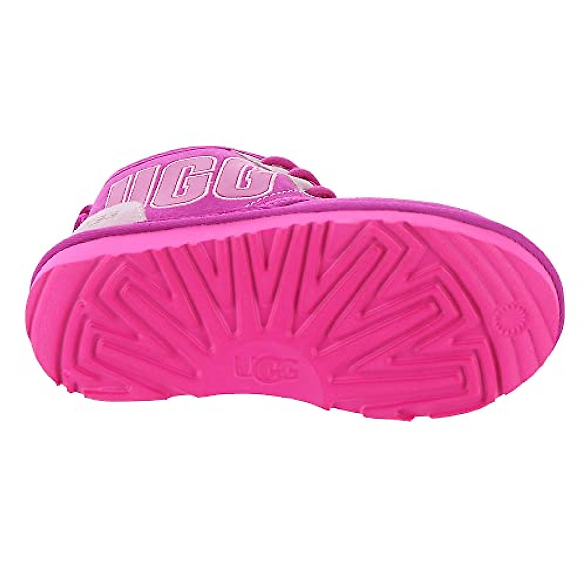 UGG Unisex-Child Neumel Graphic Outline Boot, Pink-multi, 2 Big Kid