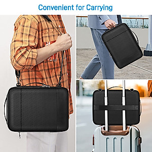 Fintie Bundle: Hard Shell Case for MacBook Pro 13 Inch A2338(M2 M1) A2251 A2289 A2159 A1989 A1706 A1708 + 13.3" Laptop Shoulder Bag Briefcase with Luggage Strap