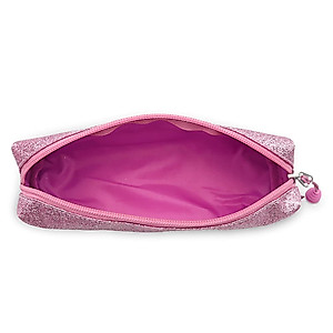 Bixbee Kids Pencil Case, Pencil Box for Girls & Boys with Easy Open Zipper & Storage for Pens, Pencils, Art & School Supplies, Water Resistant Pencil Pouch for Kids and Students - Sparkalicious Pink