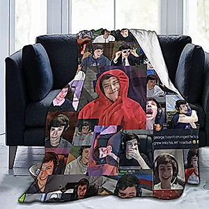 XUKE Georgenotfound Multifunctional Blanket Ultra-Soft Micro Fleece Blanket, Super Soft, Warm, Cozy, Plush, Fuzzy,for Couch, Sofa, Living Room Or Bed Suite for All Season (60'x50')