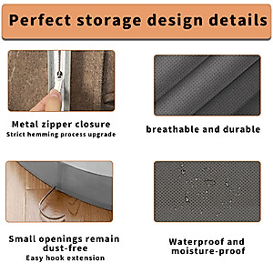 3 Pcs Garment Bags,40"and50" PEVA Moth-Proof Breathable Dust Cover,Clothing Bags for Hanging Clothes with Bedroom,Garment Covers for Suits, Padded Clothes, Shirts Prevent Dust