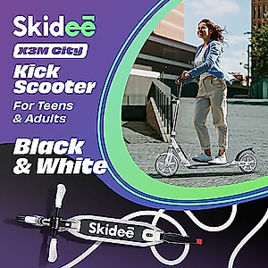 Scooter for Kids Ages 6-12 - Scooters for Teens 12 Years and Up - Adult Scooter with Anti-Shock Suspension - Scooter for Kids 8 Years and Up with 4 Adjustment Levels Handlebar Up to 41 Inches High
