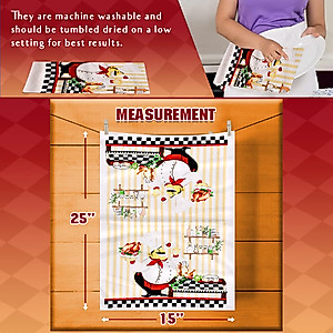 Lobyn Value Pack Kitchen Towel Oven Mitts and Pot Holders Sets, Pot Holders and Oven Mitts Sets, Kitchen Mittens and Pot Holder Set, Potholder Set, Mittens Kitchen Chef Design