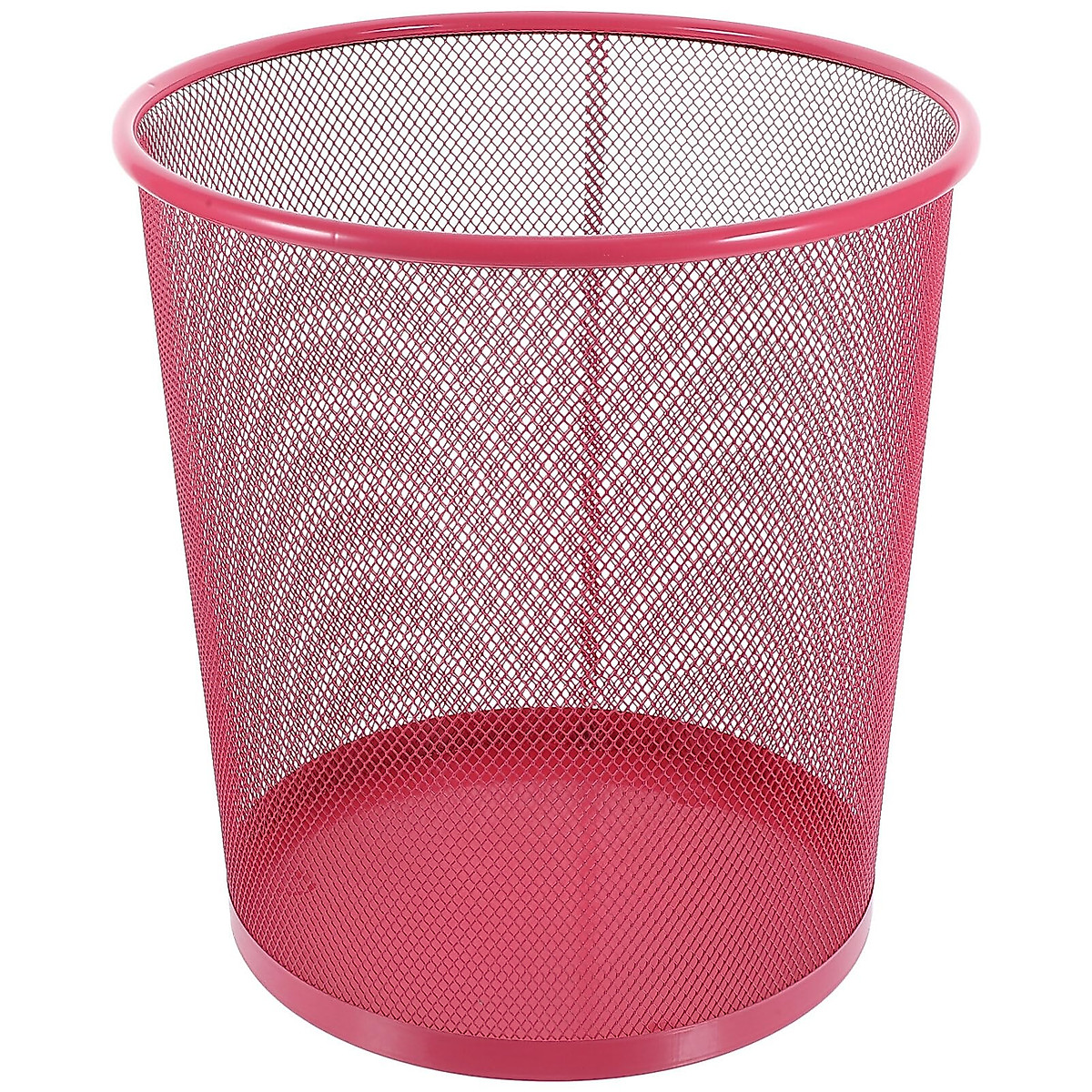 MAGICLULU Mesh Waste Basket Round Trash Can Open Top Wastebasket Recycling Bins Garbage Waste Basket for Home Office Workspace Red