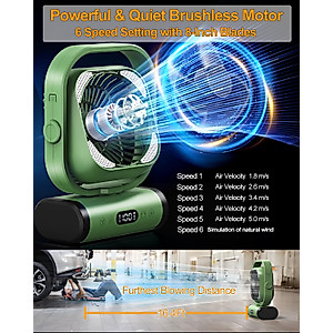 30000mAh Portable Fan Rechargeable with Remote & Oscillating,Battery Operated Fans with Lantern & Timers,Rechargeable Fan for Bedroom,Dorm,Bedside,Small Cordless Fan for Camping,Outdoor,Power Outages