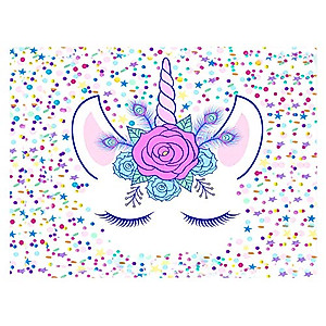 Area Rug Stars & Unicorn Area Rug for Living Room Bedroom Playing Room 5'x6'