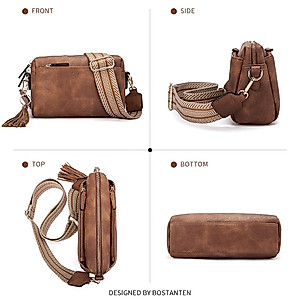 pclove Cross Body Bag Purse for Women Crossbody Purses Crossbody Bags for Women Trendy Vegan Leather Women's Crossbody Handbags Small Crossbody Purse Bag With Shoulder Strap for Travel, Brown