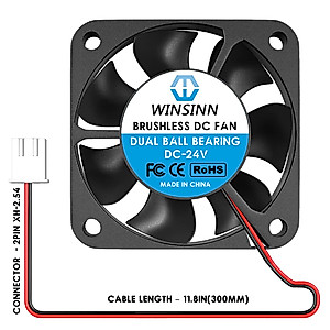 WINSINN 40mm Fan 24V, Ender 3 Fan Upgrade 24 Volt Fans 4010 Dual Ball Bearing, Works with Ender 3 Pro 3X CR-10S (Pack of 2Pcs)