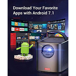 Nebula, by Anker, Mars II 300 ANSI Lumen Home Theater Portable Projector with 720p 30 to 150 Inch DLP Picture, Outdoor Projector, 10W Speakers, Android 7.1, 1-Second Autofocus (Renewed)