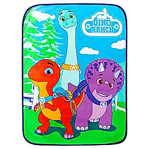 Franco Kids Bedding Super Soft Micro Raschel Throw, 46 in x 60 in, Dino Ranch