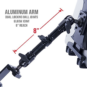 Tackform Tablet Mount for Microphone Stand - Professional Grade Holder - Compatible with iPad, Galaxy Tab, and More.