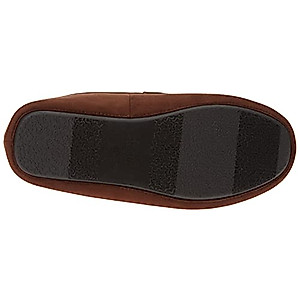 Amazon Essentials Men's Moccasin Slipper, Dark Toffee Brown Microsuede, 9