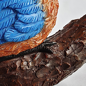 Chambtalie Bluebird On A Branch Statue Garden Decor Resin Bluebird Collectible Figurine Handmade Art Animal Decorative Garden Sculpture Yard Outdoor Home Decoration Bird Lover Gifts