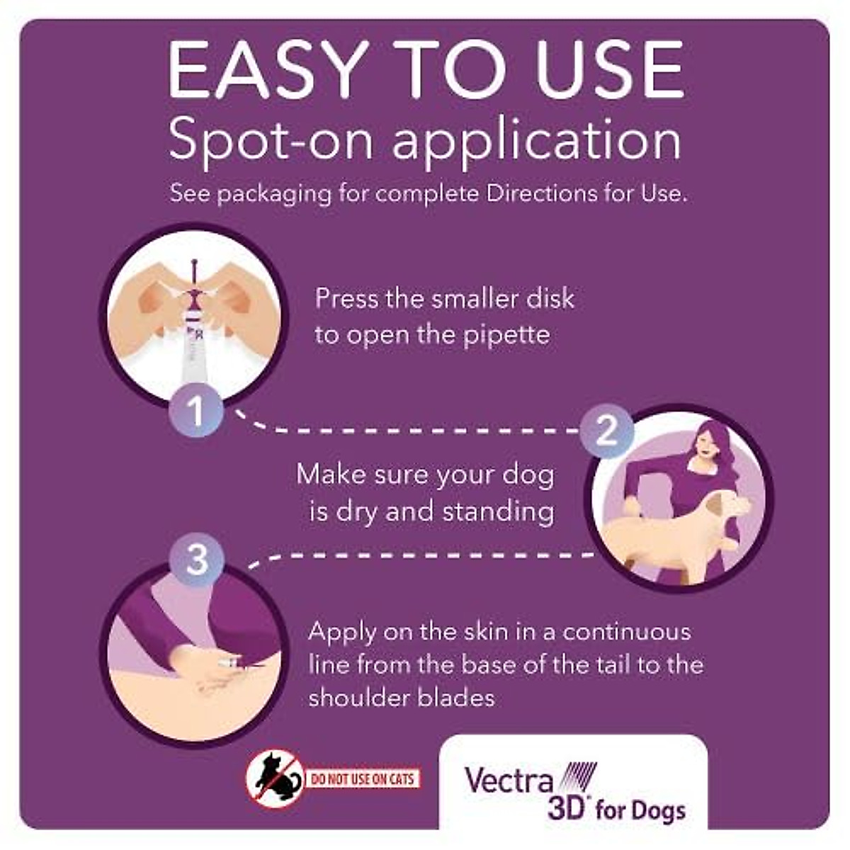 Ceva Vectra 3D for Dogs Flea, Tick & Mosquito Treatment & Prevention for Extra Small Dogs (5-10 lbs), 6 month supply