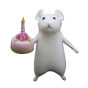 Festive Felt Mouse Halloween Ornament Handmade Needle Felting Mouse Dolls For Christmas Party Festival Home Decor Cute Felted Animals Ornament For Home