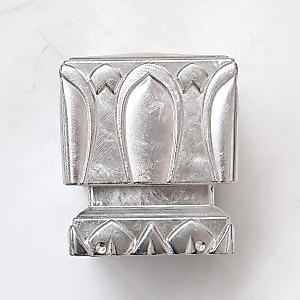 EKSED Fence Post Cap, Acorn Top Fence Finials, Aluminum, Railing Cover for Villa Stair, Mailbox, Deck, Dock, Piling Caps, 2 pcs