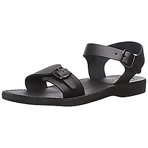 Jerusalem Sandals The Original - Leather Adjustable Buckle Sandal - Black