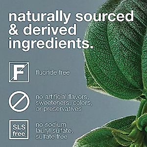 Davids Natural Toothpaste for Teeth Whitening, Peppermint, Antiplaque, Flouride Free, SLS Free, EWG Verified, Toothpaste Squeezer Included, Recycable Metal Tube, 5.25oz