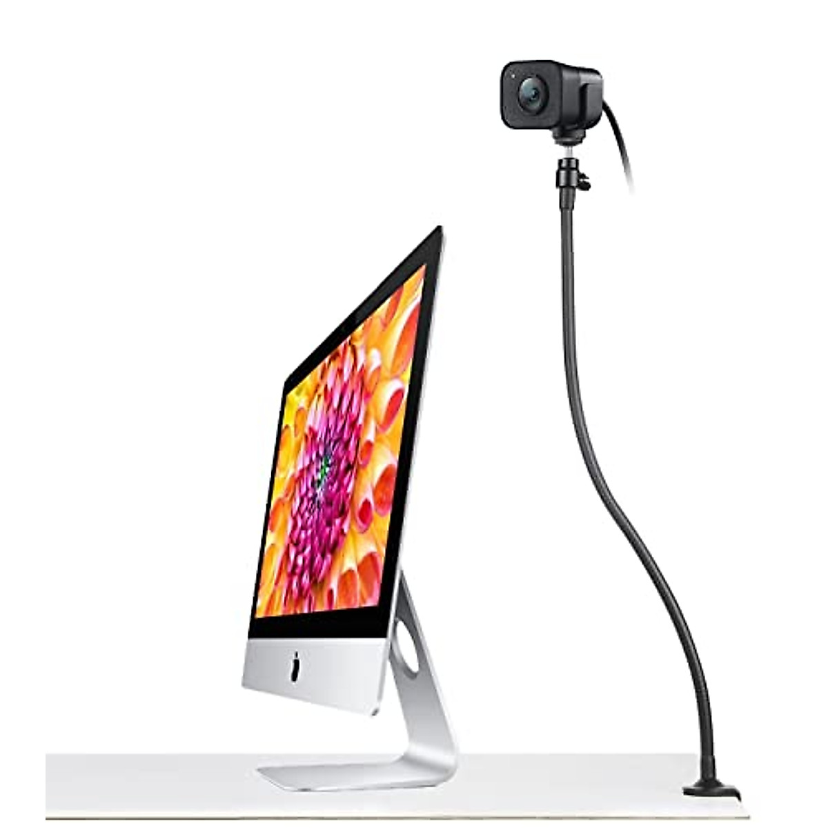 25 inch Flexible Jaw Arm Clamp Mount Holder Stand Compatible with Logitech Webcam C920s C925e C922 C930 C615 Brio StreamCam