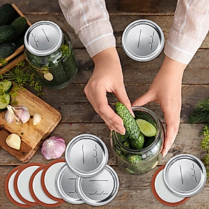 YAYODS 200 Pcs Canning Lids Regular Mouth, 2.75inch/70mm Mason Jar Lids with Leak Proof Seal Split, Canning Flats for Regular Mouth Ball, Kerr Mason Jars