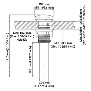 VOTON Bathroom Sink Drain Chrome Lavatory Pop-up Drain with Detachable Basket Stopper, Anti-Explosion and Anti-Clogging Drain Strainer，with Overflow Hole