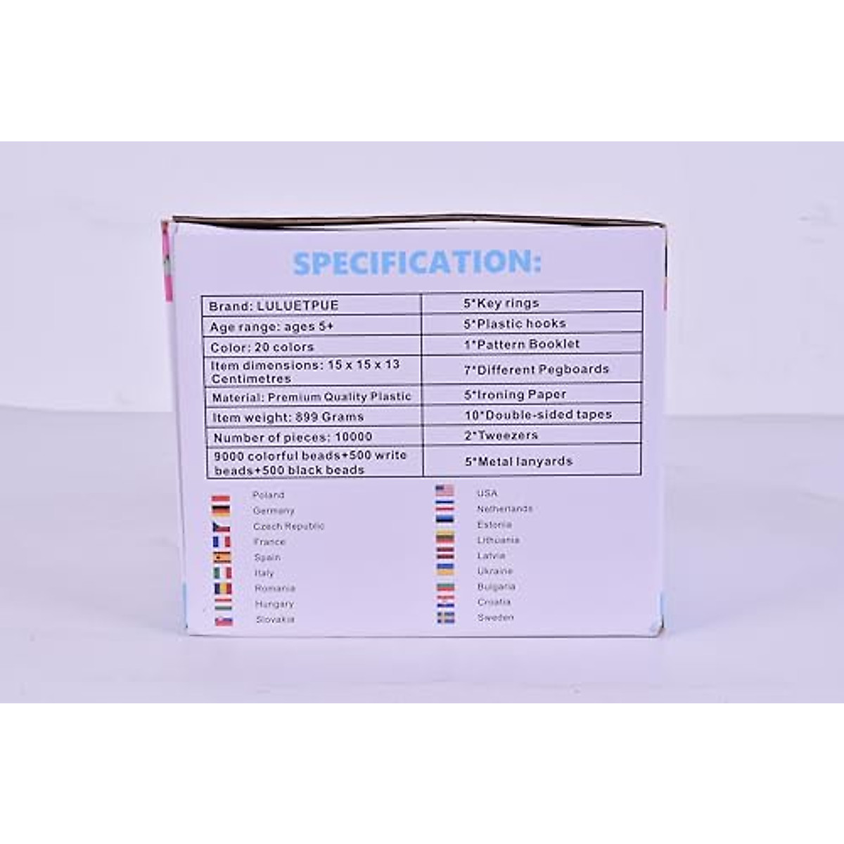 LULUETPUE Fuse Beads Kit,10000PC 5MM Melty Beads Set, Iron Melting Beads Craft Kit with Pegboards,Ironing Paper and Chain Accessories, Arts and Crafts Set for Kids Boys Girls Christmas Birthday Gift