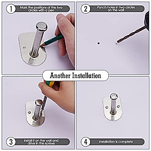 Lattliv 2 Pack Stainless Steel Clothes Hanger Storage Black, Space Saving Clothes Hanger Storage Organizer, Wall Mount Clothes Rack Organizer1