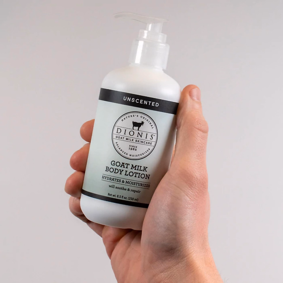 Dionis - Goat Milk Skincare Scented Lotion (8.5 oz) - Moisturize Dry Skin, Great For All Skin Types, Made in the USA - Cruelty-free and Paraben-free (Unscented)