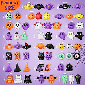 60PCS Halloween Squishy Toys for Kids, Halloween Party Favor for Kids, Halloween Classies Character Squishy Toys, Mochi Toys for Halloween Trick or Treat, Classroom Rewards, Goodie Bags