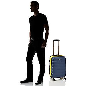 Rockland Melbourne Hardside Expandable Spinner Wheel Luggage, Navy, Carry-On 20-Inch