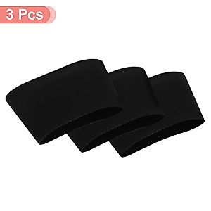 uxcell 3Pcs Coffee Cup Sleeve, Silicone Cup Sleeve Non-slip Glass Water Bottle Mug Sleeves Black