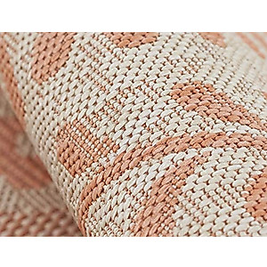 Momeni Riviera Transitional Indoor/Outdoor Area Rug, Coral, 5'3" X 7'