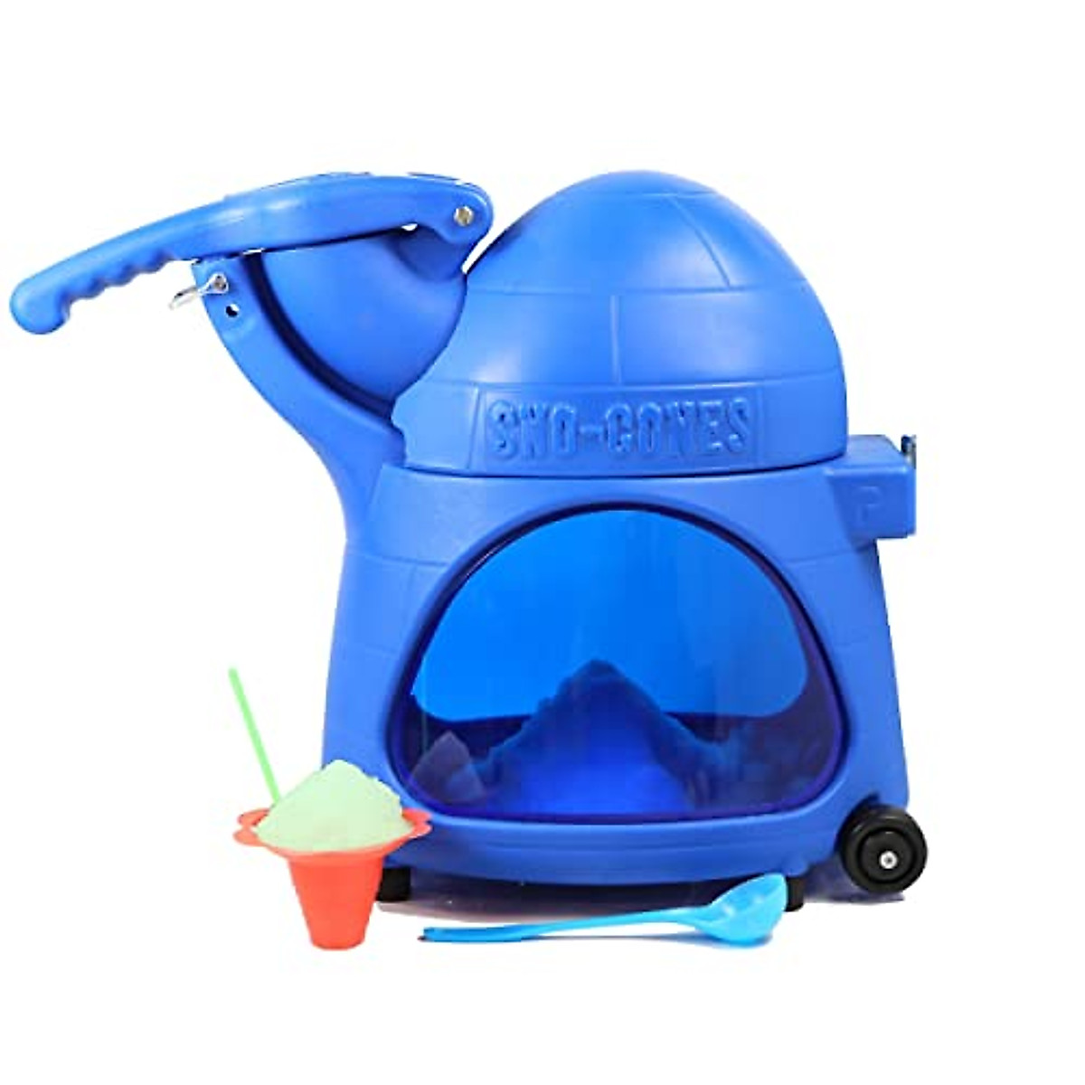 Paragon - Manufactured Fun Cooler Snow Cone Machine for Professional Concessionaires Requiring Commercial Heavy Duty Snow Cone Equipment 1/3 Horse Power 792 Watts, Blue, (6133410)